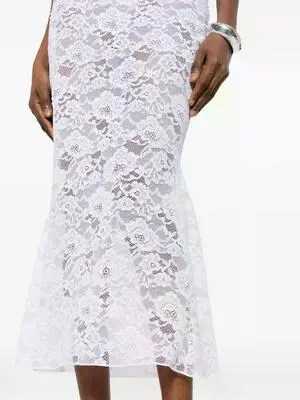 Oseree Lace Midi Skirt