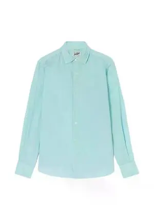 MC2 SAINT BARTH Ice Shirt In Pure Cotton Voile - Blue