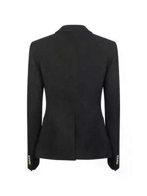 Tagliatore Double-breasted Textured Blazer - Black