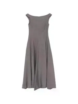 COLLECTION PRIVEE? Lizza Boat-neck Flared Midi Dress