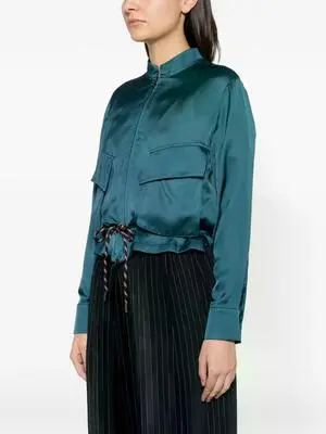 COLLECTION PRIVEE? Satik Drawstring Satin Jacket