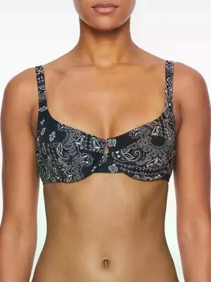 MC2 SAINT BARTH Amira Bandana-print Underwired Bikini Top