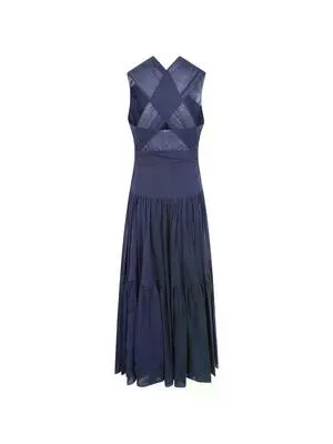Aspesi Halter-neck Tiered Maxi Dress