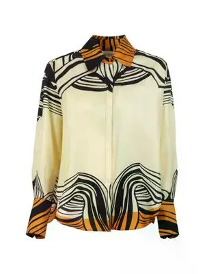 Raquel Diniz Graphic-print Twill Shirt - Neutrals