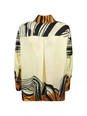 Raquel Diniz Graphic-print Twill Shirt - Neutrals