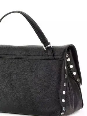 ZANELLATO Stud-embellished Leather Shoulder Bag - Black