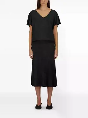 Herno Ribbed Knit V-neck Top