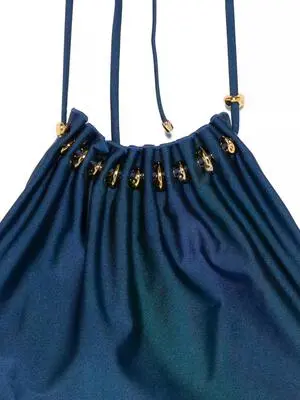 Zimmermann Aster Embellished Swimsuit - Blue