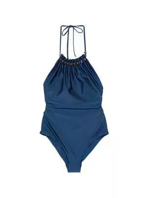 Zimmermann Aster Embellished Swimsuit - Blue
