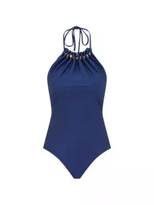 Zimmermann Aster Gathered Bead One Piece - Blue
