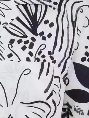 Aspesi Abstract-print Short-sleeve Shirt - White