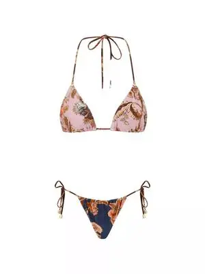 Zimmermann Aster Spliced Tri Bikini - Multicolor