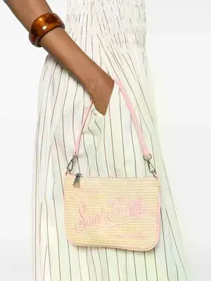 MC2 SAINT BARTH Embroidered Raffia Tote Bag - Neutrals