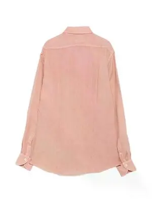 XACUS Linen Spread-collar Shirt - Pink