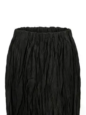 TOTEME Crinkled Midi Skirt - Black