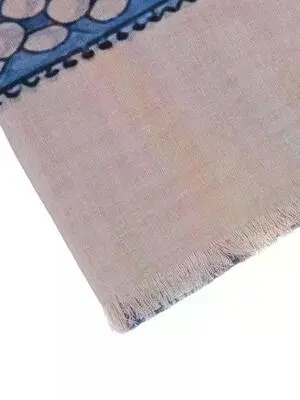 D'ANIELLO Abstract-print Frayed Scarf