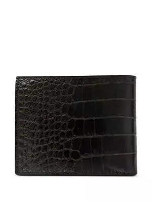 TOM FORD Crocodile-effect Leather Wallet - Black