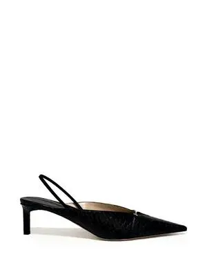 TOM FORD Julienne Snakeskin-effect Slingback Pumps - Black