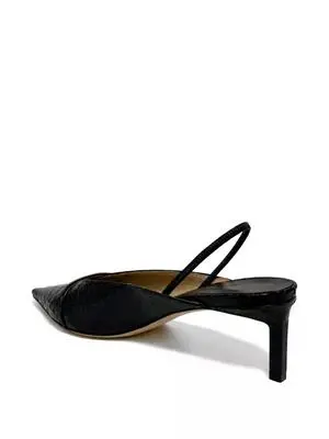 TOM FORD Julienne Snakeskin-effect Slingback Pumps - Black