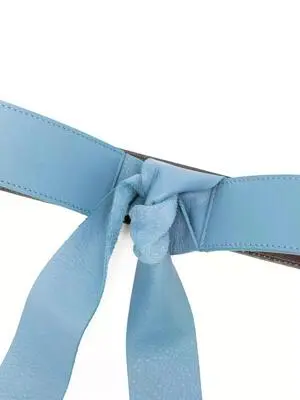 NIU Self-tie Leather Belt - Blue