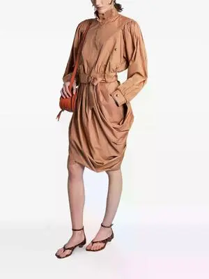 Chloé Belted Puff-sleeve Jacket - Brown