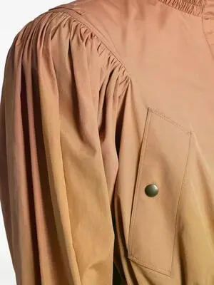 Chloé Belted Puff-sleeve Jacket - Brown