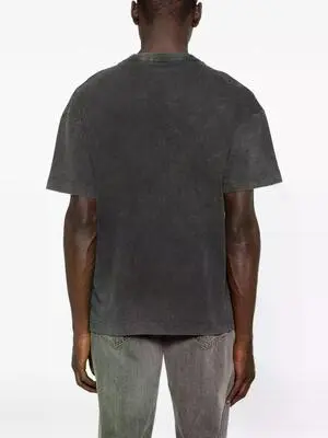 Palm Angels Logo-print Faded-effect T-shirt - Grey