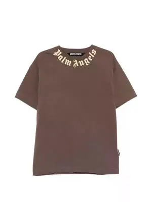 Palm Angels Logo-print T-shirt - Brown