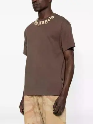 Palm Angels Logo-print T-shirt - Brown