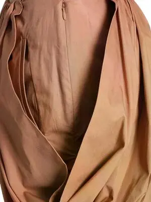 Chloé Draped Asymmetric Mini Skirt - Brown