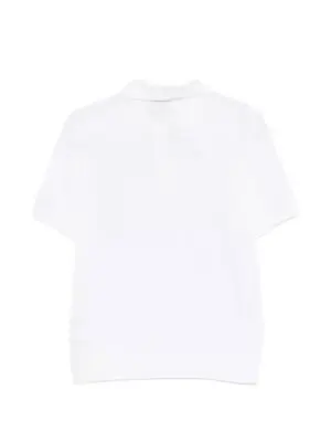 KANGRA Ribbed-knit Polo Shirt - White