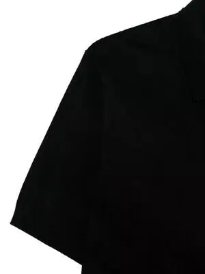 KANGRA Ribbed-knit Zip-up Polo Shirt