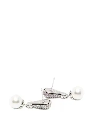 SELF-PORTRAIT Crystal And Faux Pearl Drop Earrings