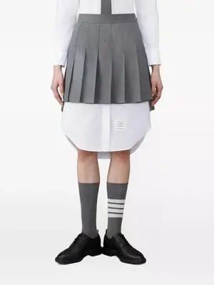 Thom Browne Super 120's Pleated Skirt - Grey