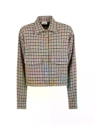 Moncler Plaid Cropped Shirt