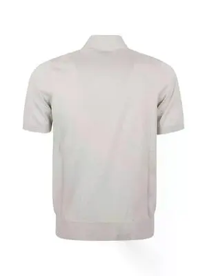 Brunello Cucinelli Embroidered-logo Polo Shirt - Neutrals