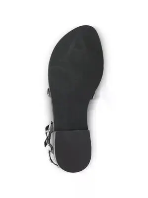 Ash Stud-embellished Leather Sandals - Black