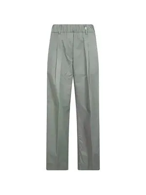MYTHS Pleated Elasticated-waistband Trousers - Green