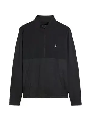 Vuori Sunday Element Panelled Half-zip Sweatshirt - Black