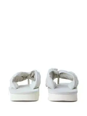 Rick Owens Frayed Denim Sandals - Neutrals