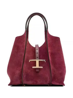 TOD'S T-timeless Suede Shoulder Bag - Red