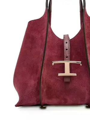 TOD'S T-timeless Suede Shoulder Bag - Red