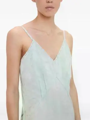 Victoria Beckham Crushed Cami Asymmetric Midi Dress - Blue