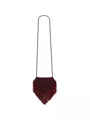Victoria Beckham Manhattan Beaded Clutch Bag - Red
