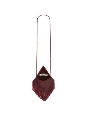 Victoria Beckham Manhattan Beaded Clutch Bag - Red