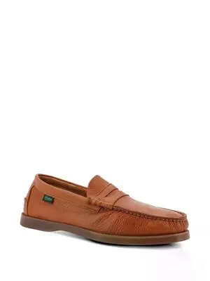 Paraboot Embossed Stitch Loafers - Brown