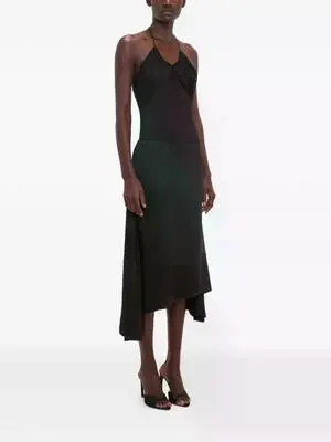 Victoria Beckham Asymmetric Midi Skirt - Black