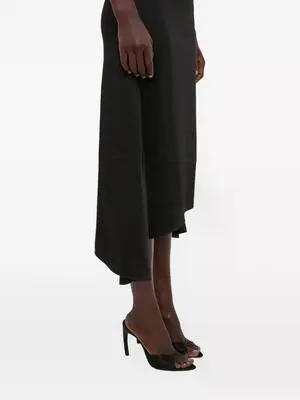 Victoria Beckham Asymmetric Midi Skirt - Black