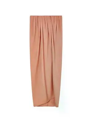 Giorgio Armani Pleated Wrap-front Skirt - Brown