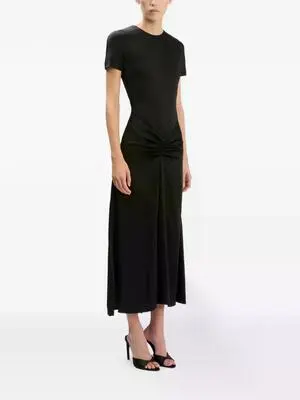 Victoria Beckham Blaire Gathered Midi Dress - Black